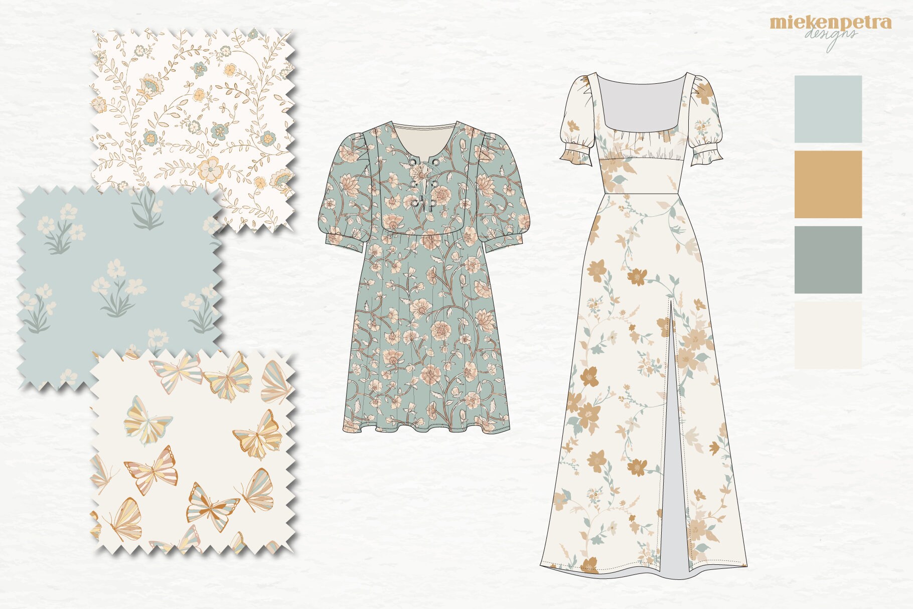 Turquoise and Apricot Boho Pattern Bundle Digital Paper Pack Set of 8 ...