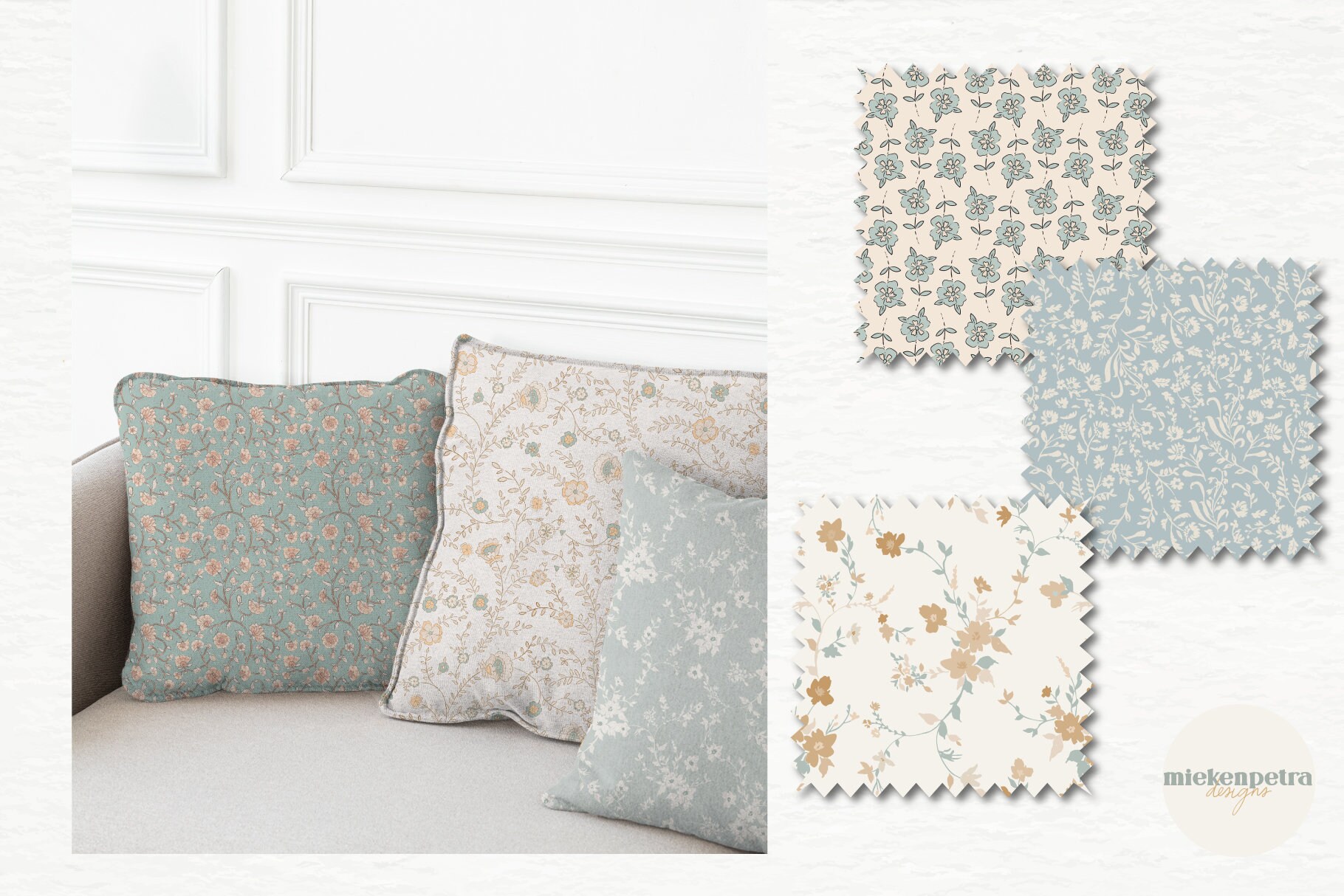 Turquoise and Apricot Boho Pattern Bundle Digital Paper Pack Set of 8 ...