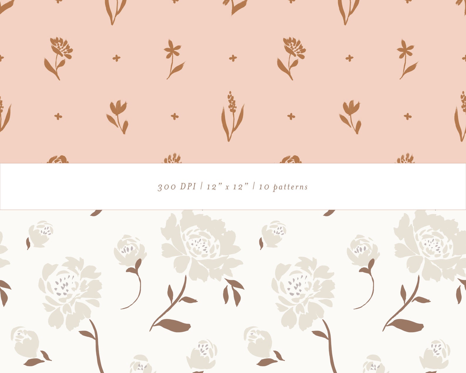 Terracotta Boho Digital Paper Pack Set of 10 Seamless Repeating ...