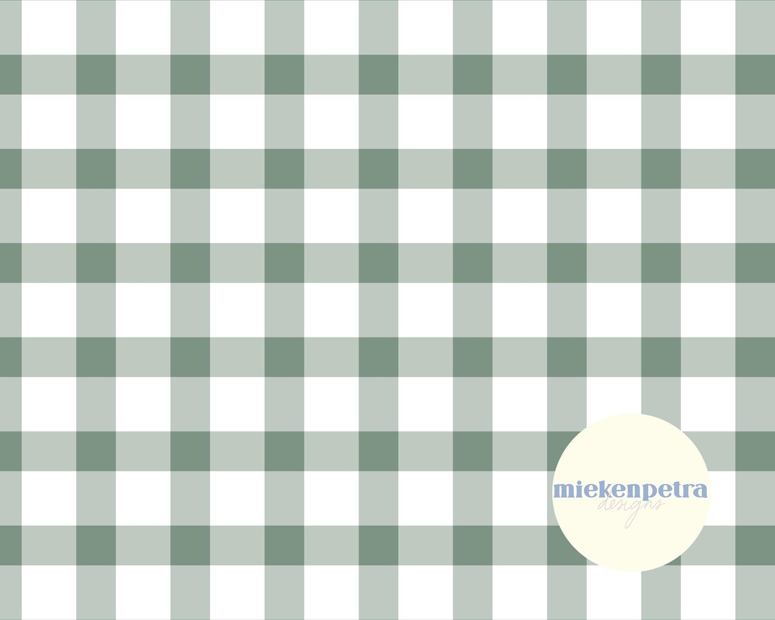Sage Green Gingham Plaid Repeat Pattern (digital Paper) - Etsy