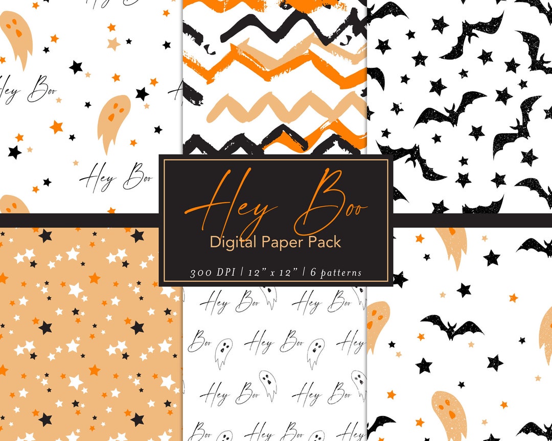 Halloween Digital Paper Pack: Spooky Seamless Patterns (commercial Use ...
