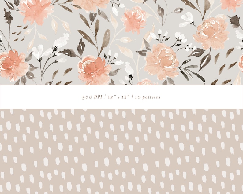 Terracotta Boho Digital Paper Pack Set of 10 Seamless Repeating ...