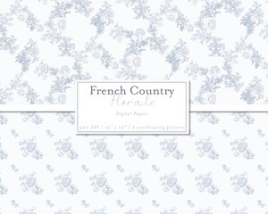 Vintage Chinoiserie Wrapping Paper With Oriental Bird, Dainty Blue ...