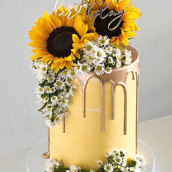 Flower Cake Topper - Etsy