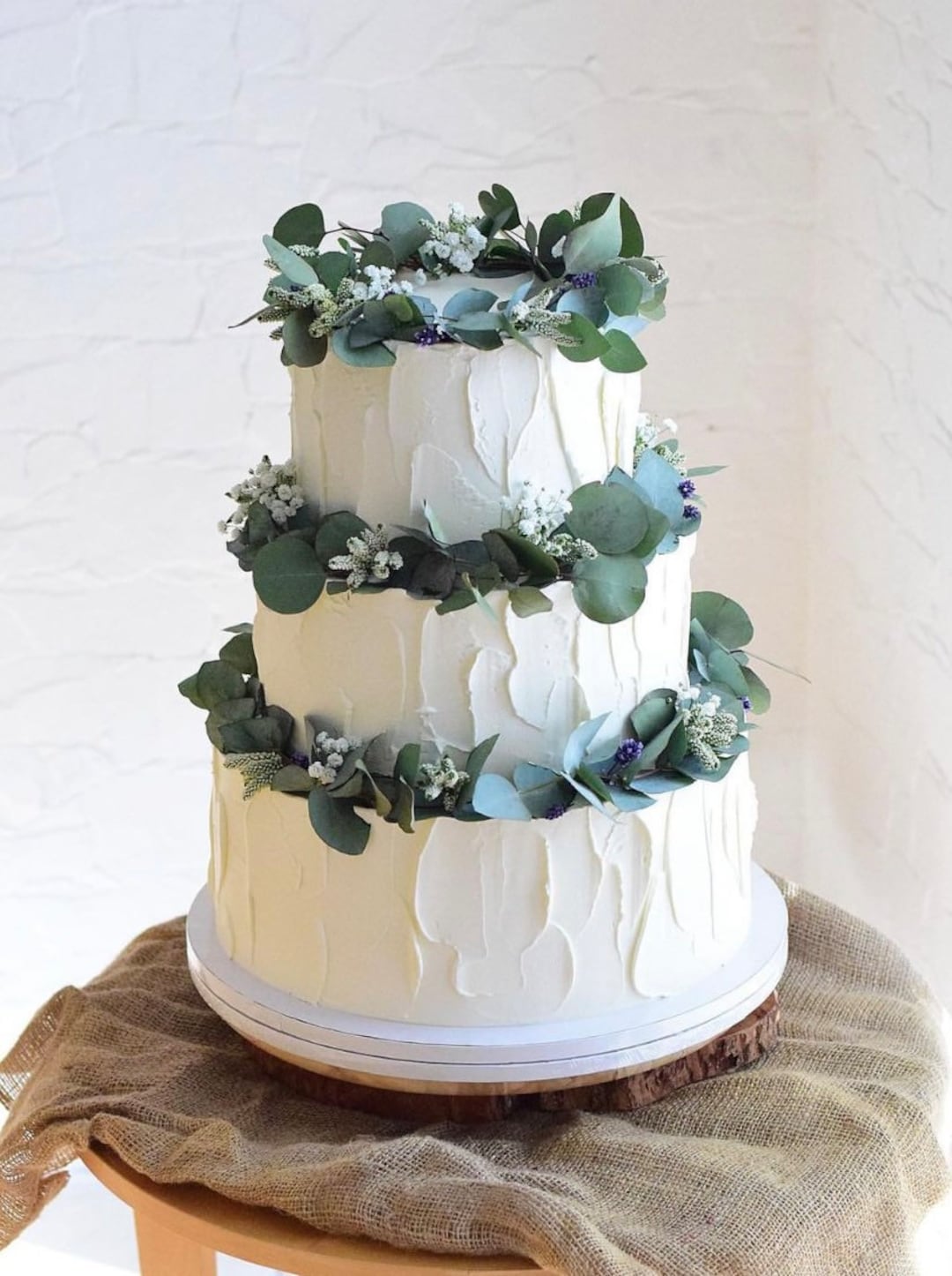 Preserved Real Eucalyptus Garland Cake Decor - Floral Cake Topper ...