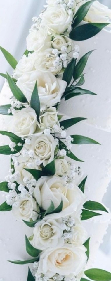 Artificial Rose Gypsophila Baby’s Breath Garland Cake Decor - Floral ...