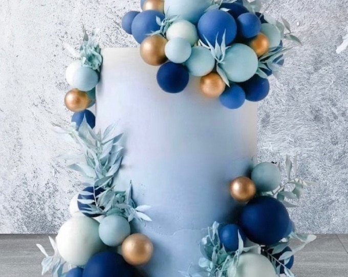 10/20 Blue Shades Ball Topper DIY Cake Topper Birthday Cake Decor - Etsy