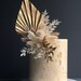Gold Dried Spear Palm Ruscus Flower Cake Arrangement Flower Cake Topper ...