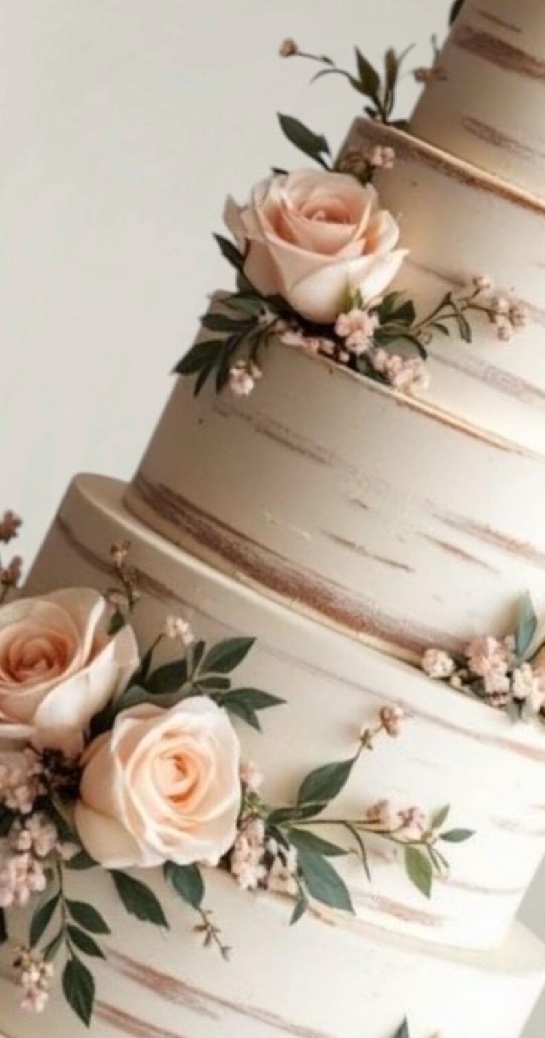Mini Artificial Rose Gypsophila Arrangement Preserved Eucalyptus Cake ...