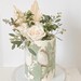 Ivory Rose Dried Spear Palm Flower Cake Arrangement Flower Cake Topper ...