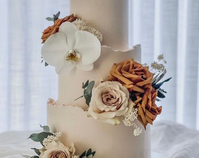 Artificial Baby Pink Rose Branches Cake Decor DIY Cake Decor Floral ...