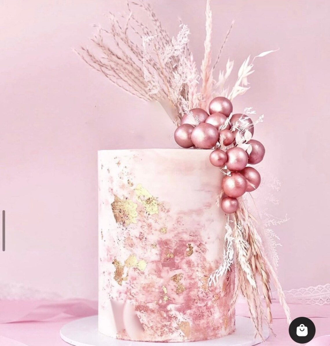 10/20 Rose Gold Ball Topper DIY Cake Topper Box Floral Cake - Etsy UK