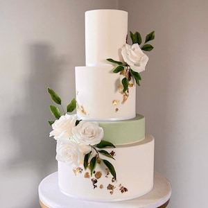 Artificial Green Leaves Rose Cake Decor - DIY Cake Decor - Floral Cake ...