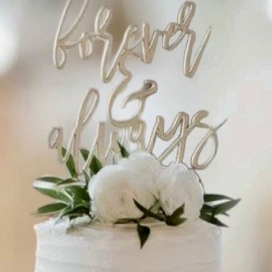 Artificial Ruscus Branch Leaf Garland White Rose Cake Decor - Floral ...