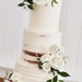 Artificial White Rose Green Leaf Cake Decor DIY Cake Decor Floral Cake ...