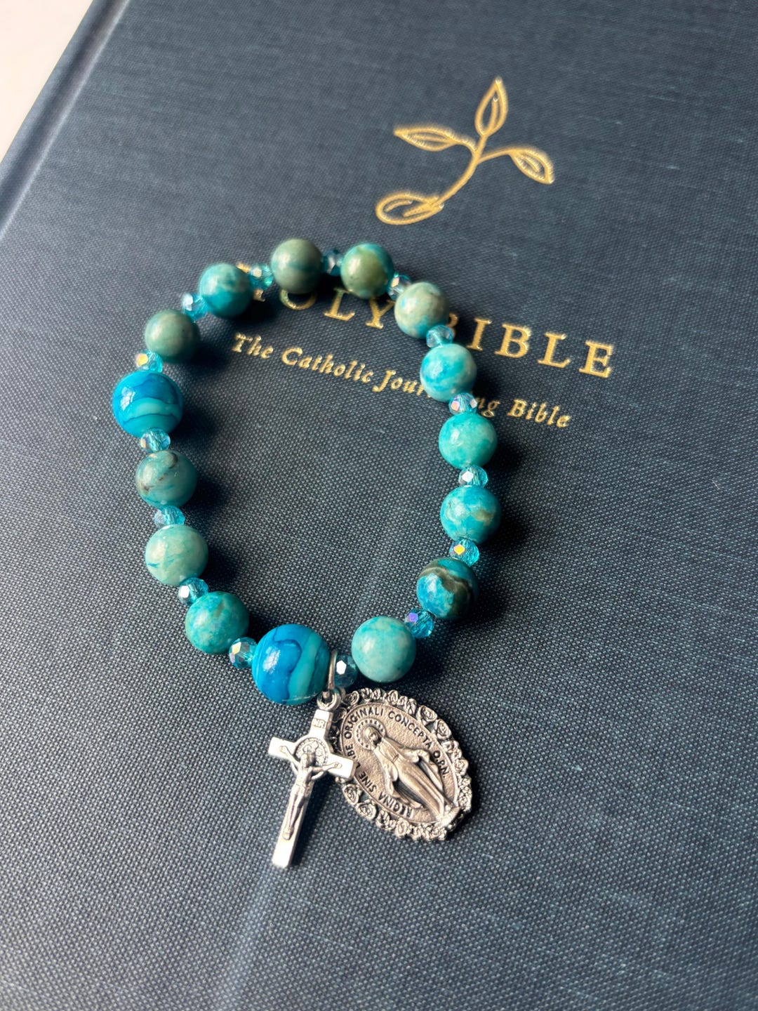 Blessed Virgin Mary Rosary Bracelet - Etsy