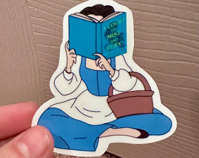 A Court of Mist and Fury ACOMAF Belle Reading Sticker - Etsy