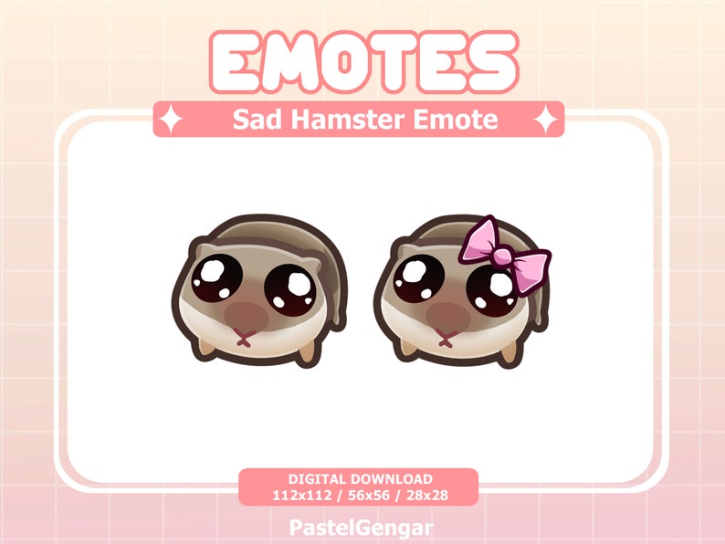 Sad Hamster Meme Emote: Twitch Streamers, Discord, Youtube, Kick ...