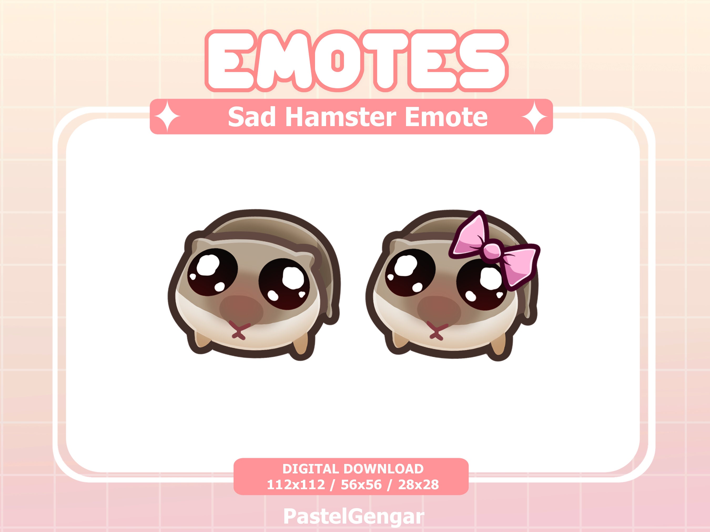 Sad Hamster Meme Emote: Twitch Streamers, Discord, Youtube, Kick ...