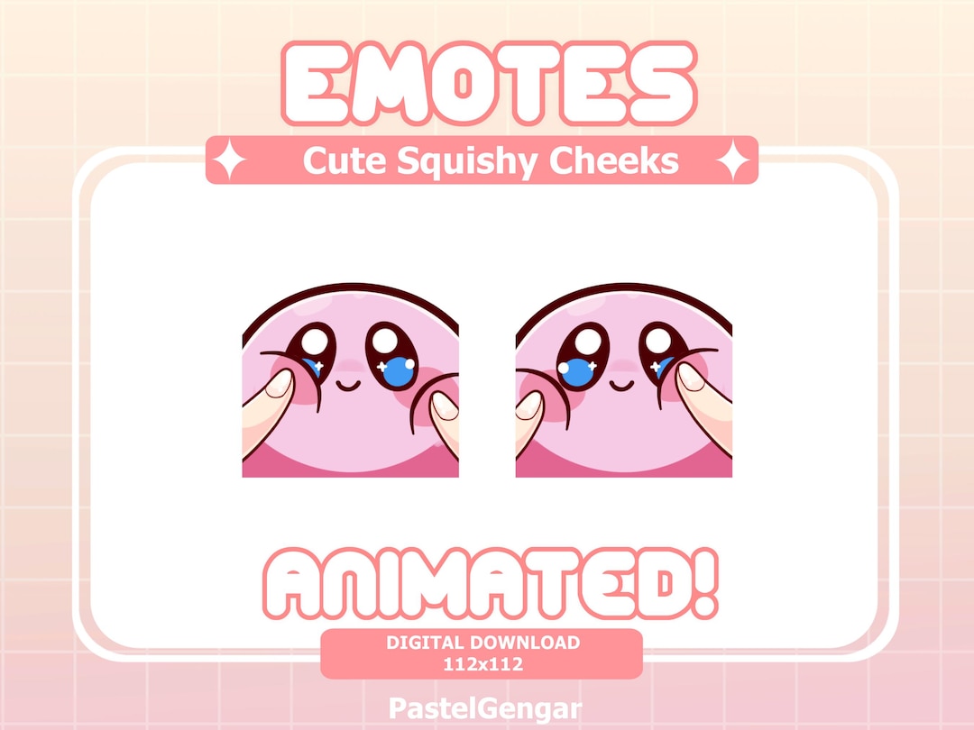Animated Squishy Cheeks Emote: Twitch Streamers, Discord, Youtube, Kick ...
