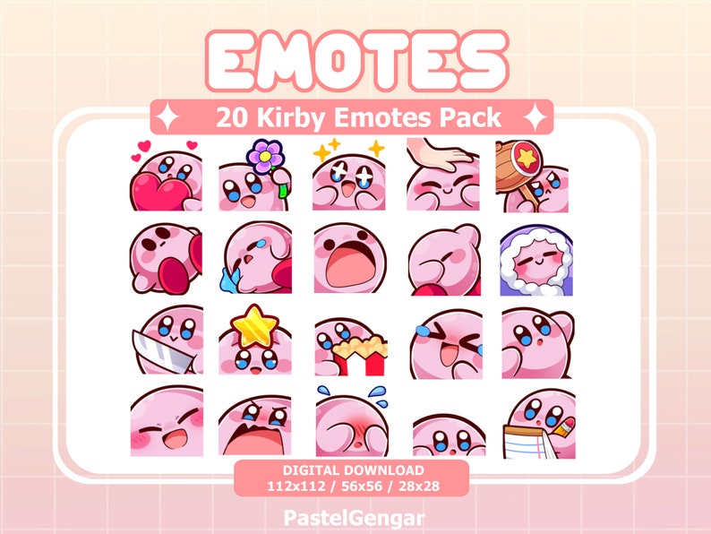 20 Emote Bundle: Twitch Streamers, Discord, Youtube, Kick, Tiktok ...