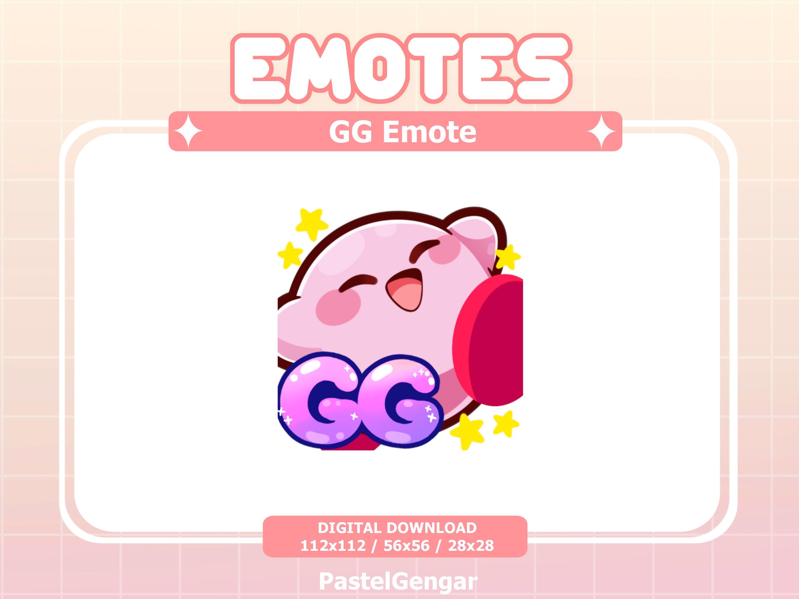 Cute GG Emote [good Game]: Twitch Streamers, Discord, Youtube, Kick ...