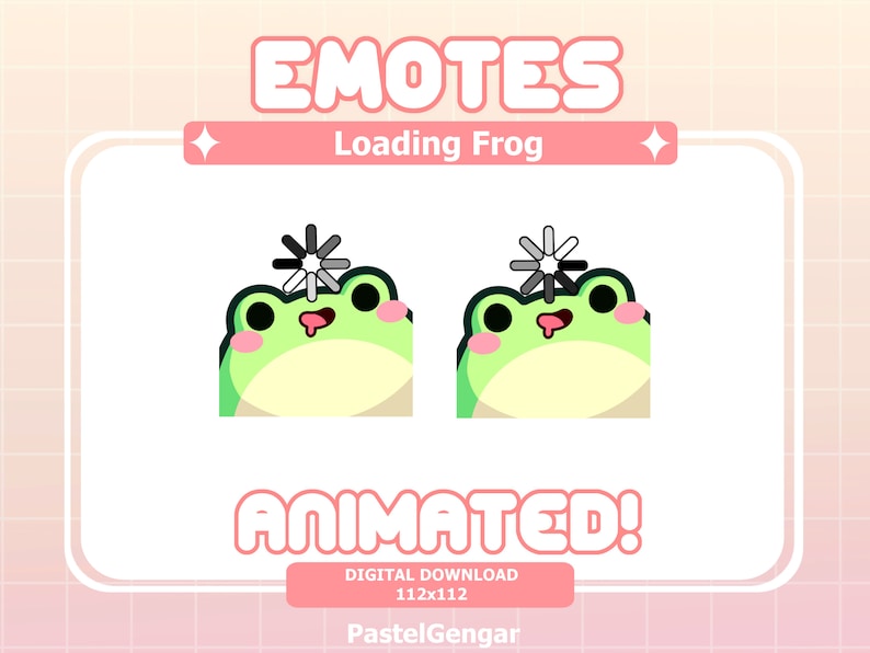 Animated Frog Loading Emote for Twitch Streamers, Discord, Youtube ...