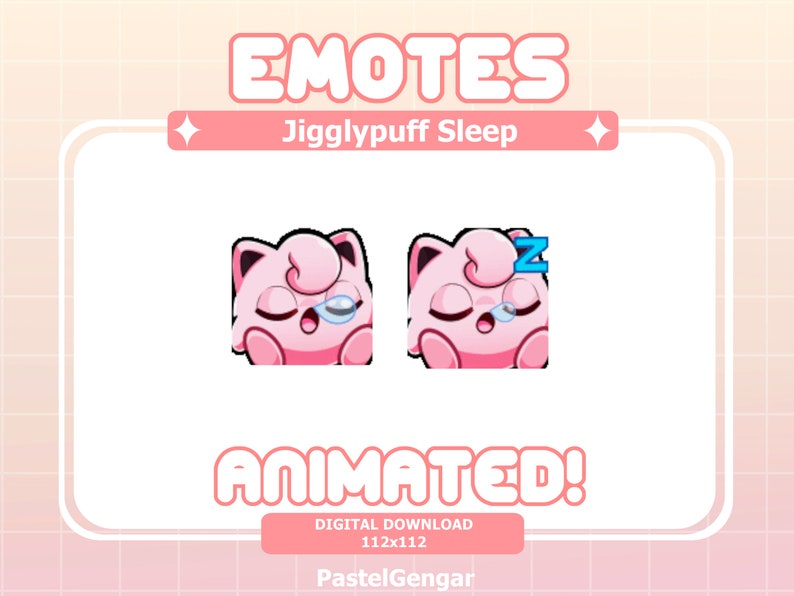 Animated Sleep Emote for Twitch Streamers Discord Youtube - Etsy