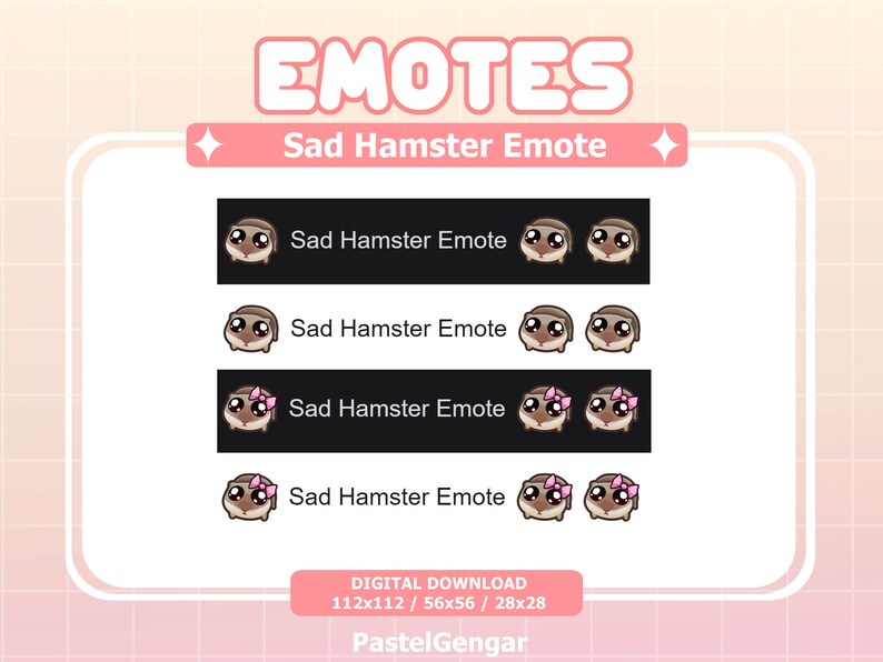 Sad Hamster Meme Emote: Twitch Streamers, Discord, Youtube, Kick ...