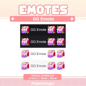 Cute GG Emote [good Game]: Twitch Streamers, Discord, Youtube, Kick ...