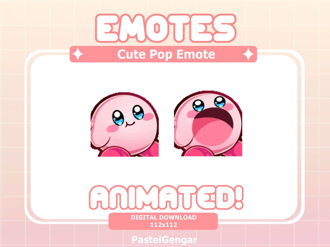 Animated Pop Emote: Twitch Streamers, Discord, Youtube, Kick, Tiktok ...