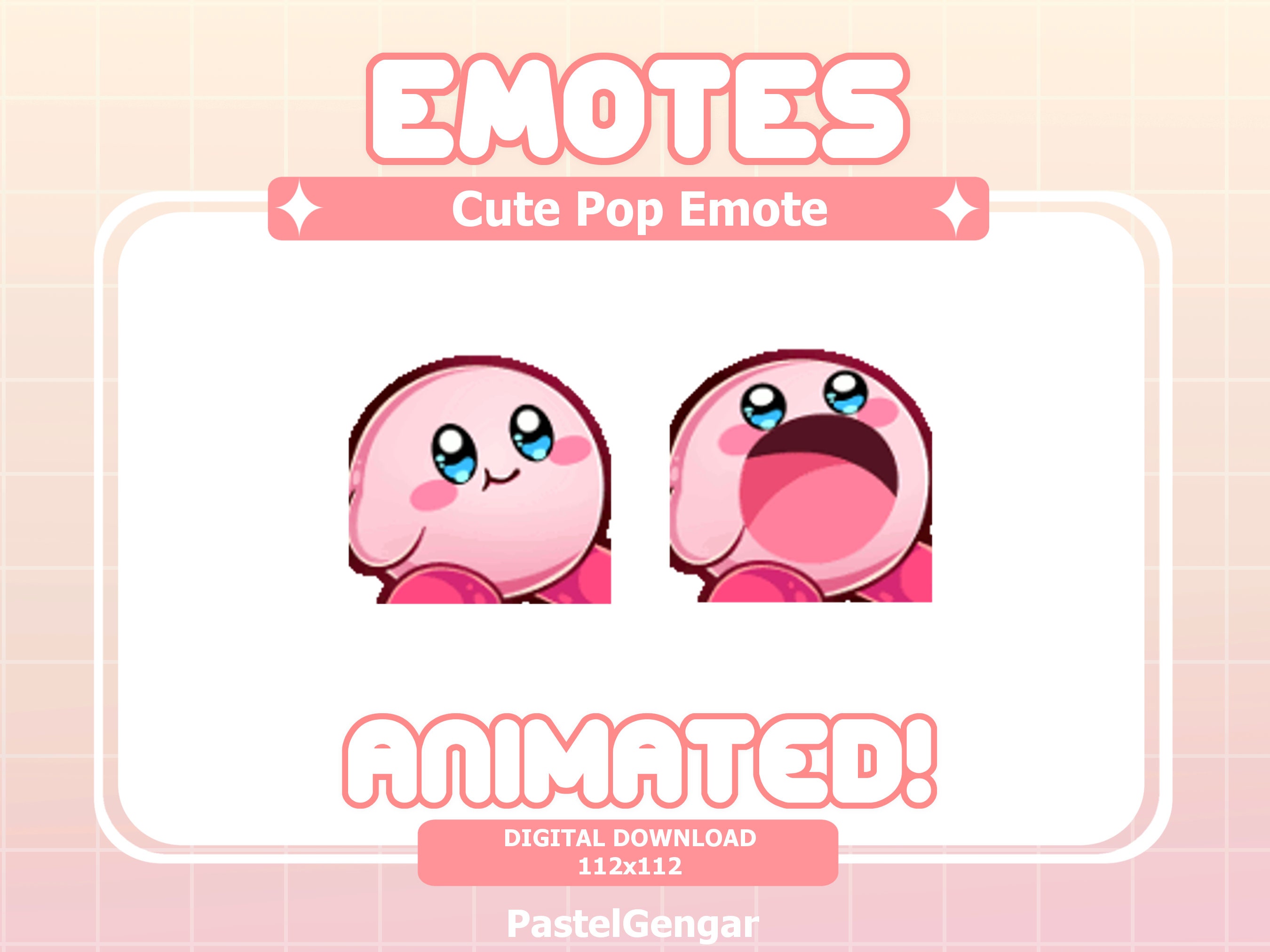 Animated Pop Emote: Twitch Streamers, Discord, Youtube, Kick, Tiktok ...