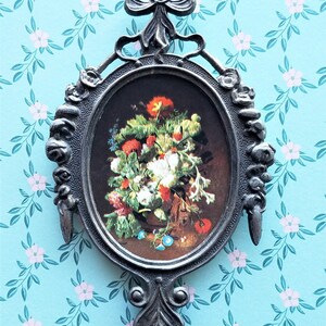 Vintage Italian Metal Floral Swag Frame Lovely Bronze Patina - Etsy