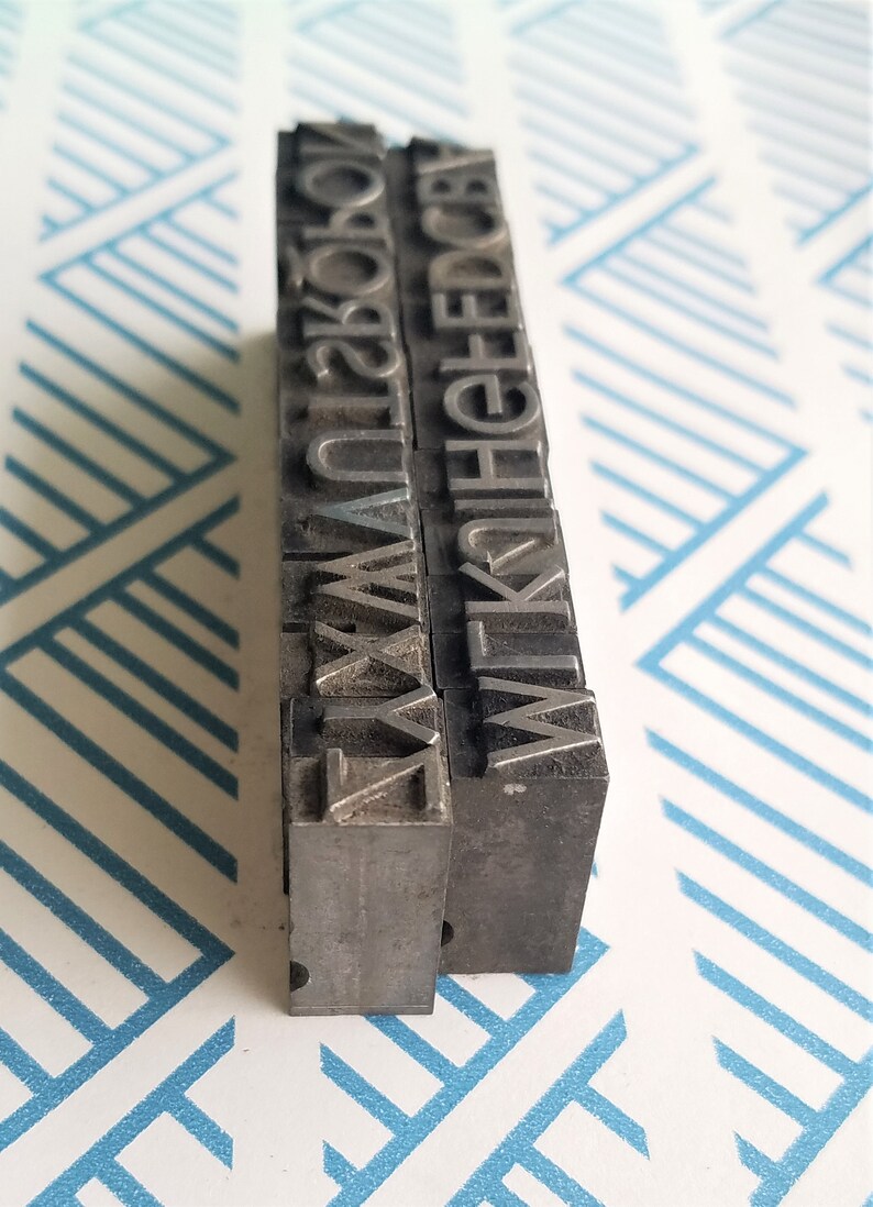 Antique Lead Type Letterpress Bernhard 22.5pt Font 8mm - Etsy