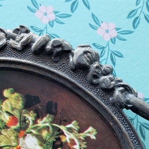 Vintage Italian Metal Floral Swag Frame Lovely Bronze Patina - Etsy