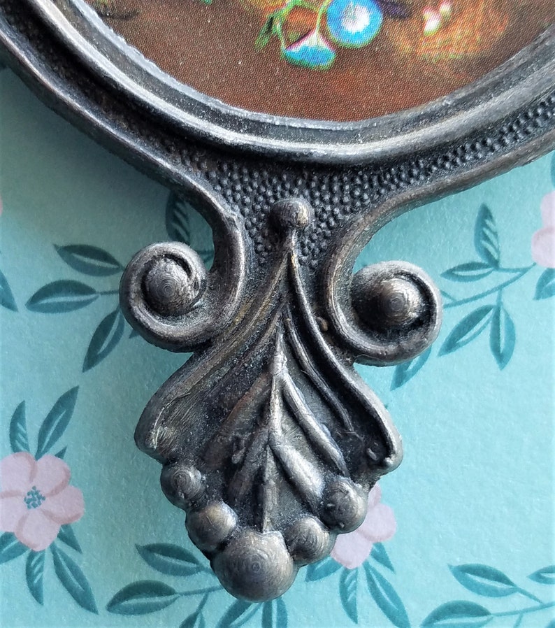 Vintage Italian Metal Floral Swag Frame Lovely Bronze Patina | Etsy