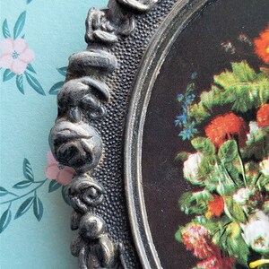 Vintage Italian Metal Floral Swag Frame Lovely Bronze Patina - Etsy