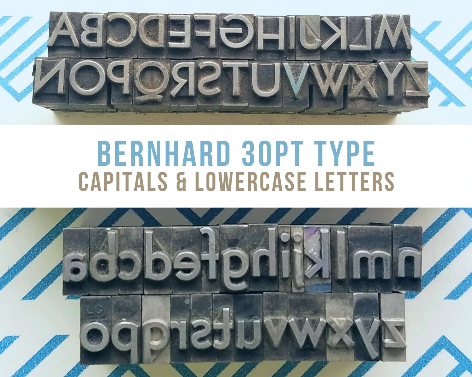 Antique Lead Type Letterpress Bernhard 22.5pt Font 8mm - Etsy