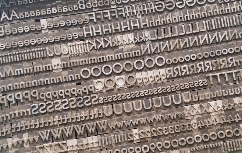 Antique Lead Type Letterpress Bernhard 22.5pt Font 8mm - Etsy