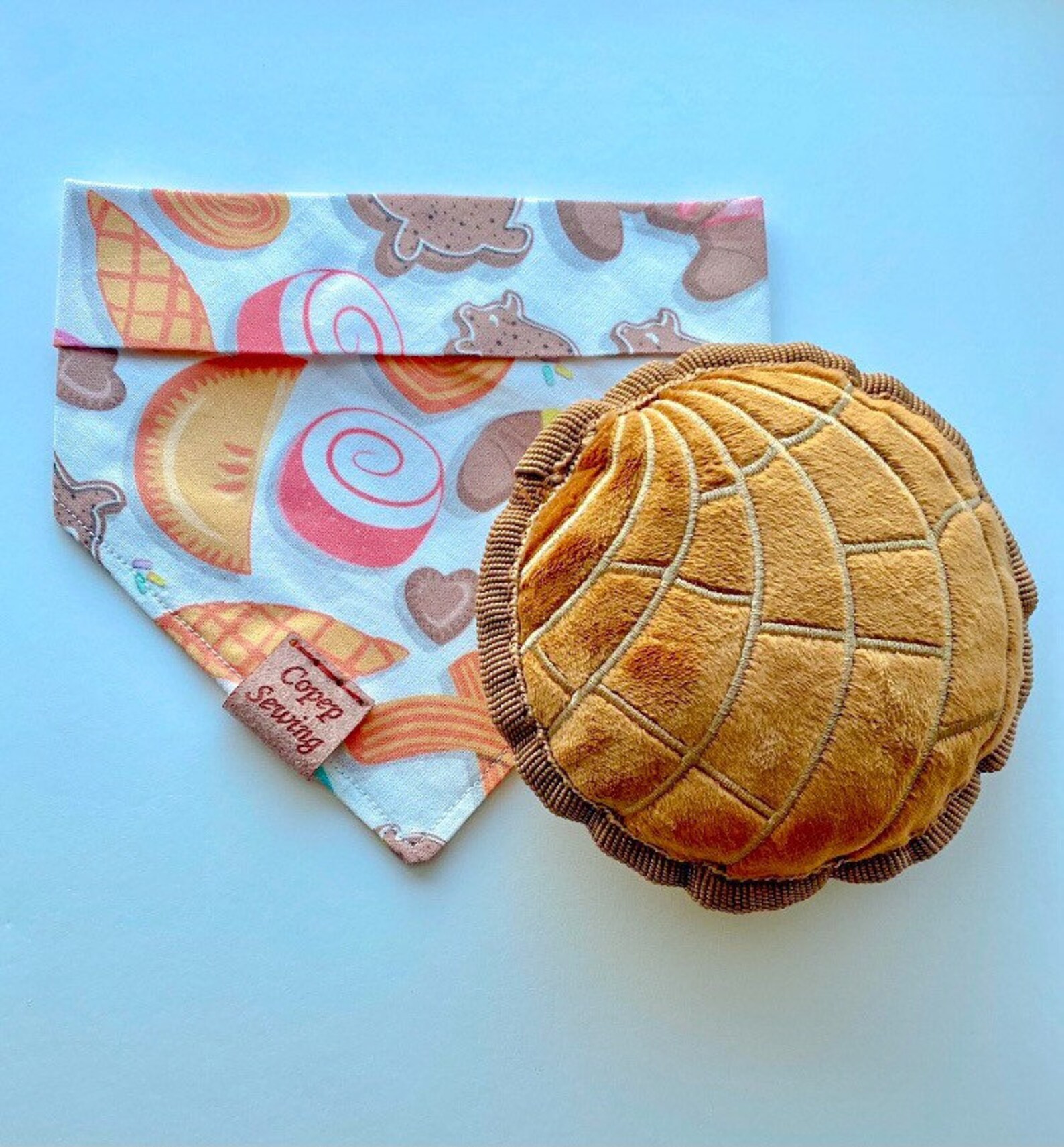 Concha Dog Squeaky Toy, Concha Toy, Mexican Sweet Bread Toy ...