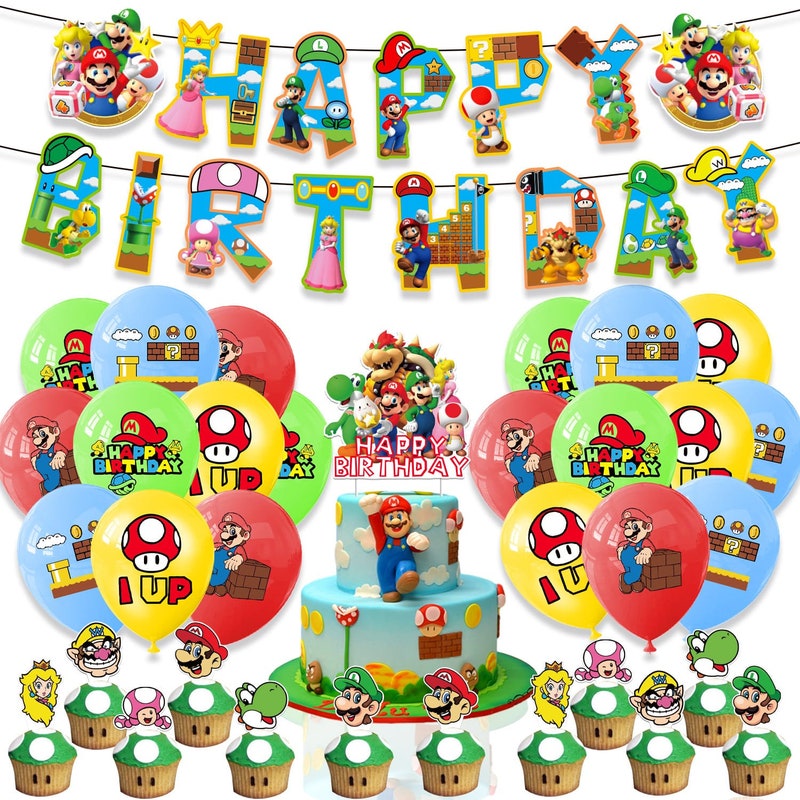Mario Balloons - Etsy