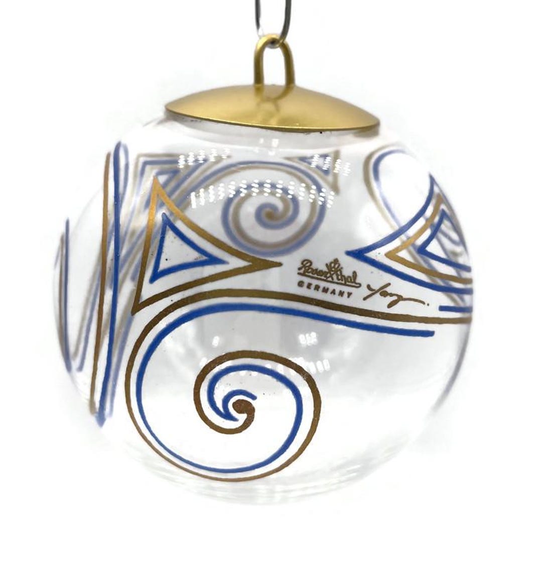 Glaskugel Glass Ball Christmas Ornament, Glass Sphere, Song of Joy, Vtg ...