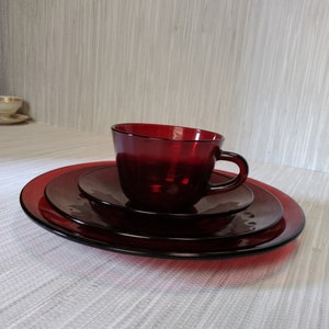 Royal Ruby Red Dinner Set - Etsy