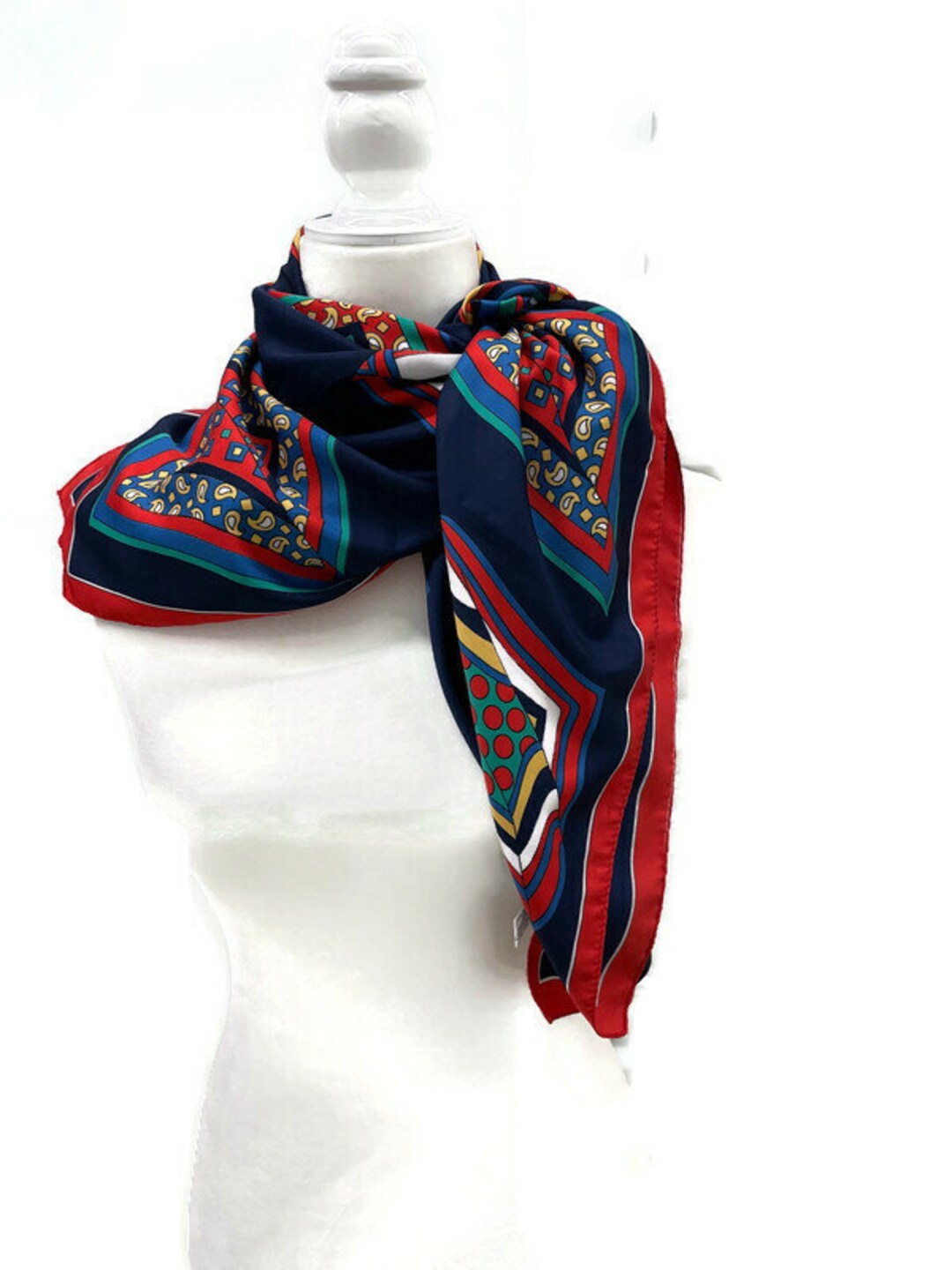 SYMPHONY SCARF, Italian Scarf, Large 34 Square, Multi Print Scarf,NWOT ...