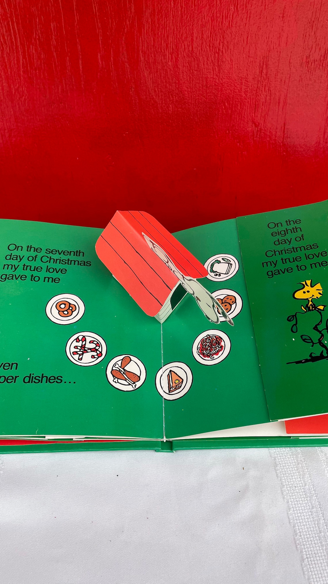 Snoopy and the Twelve Days of Christmas Pop up Book Vintage - Etsy