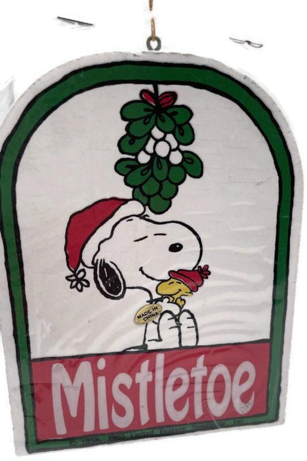 Snoopy and Woodstock Vintage Christmas Ornament Under the Mistletoe - Etsy