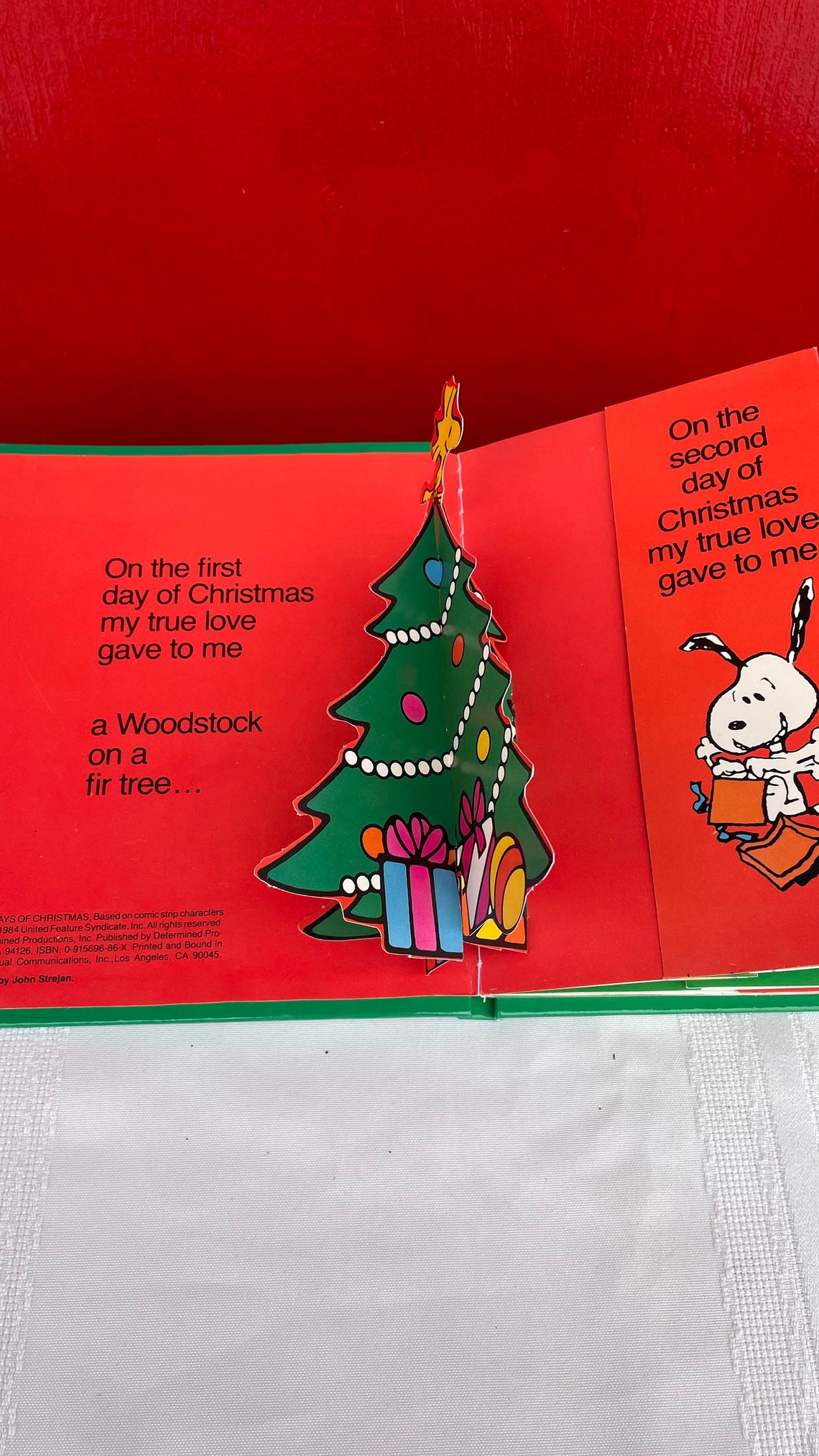 Snoopy and the Twelve Days of Christmas Pop up Book Vintage - Etsy