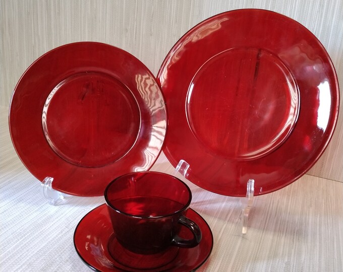 Royal Ruby Red Dinner Set - Etsy
