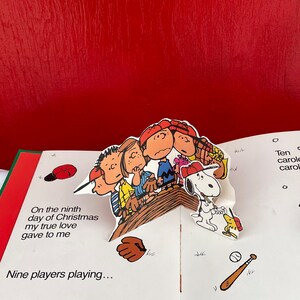 Snoopy and the Twelve Days of Christmas Pop up Book, Vintage Snoopy ...