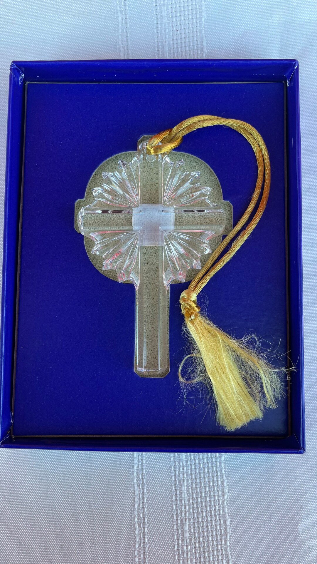 Crystal Cross Ornament, Miller Rogaska, 3 1/2 Hand Made Slovenia - Etsy